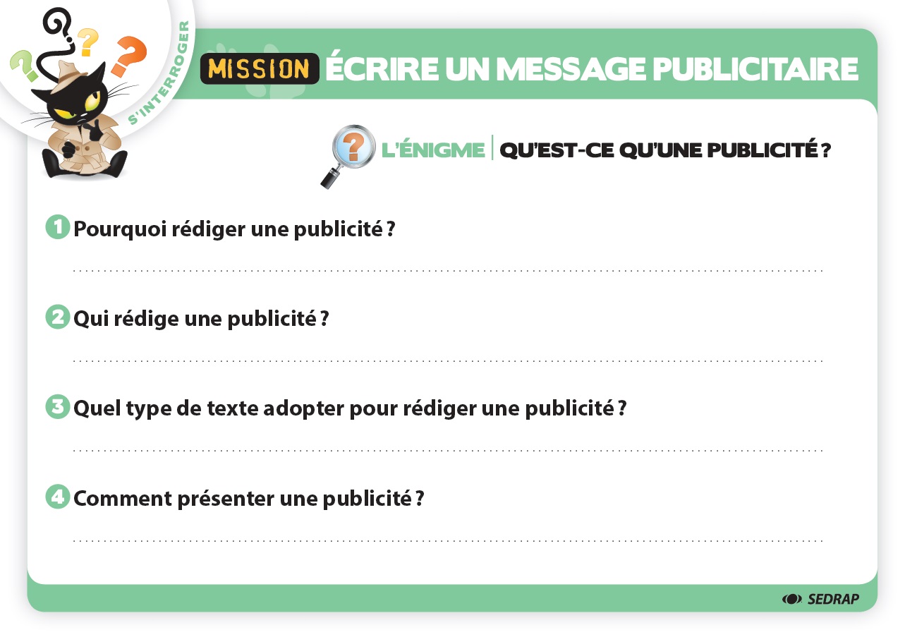 Le message publicitaire – Ecole Primaire Jeanne d'Arc – Pacy-sur-Eure