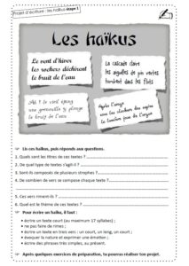 Poésie : Le Haïku – Ecole Primaire Jeanne d'Arc – Pacy-sur-Eure