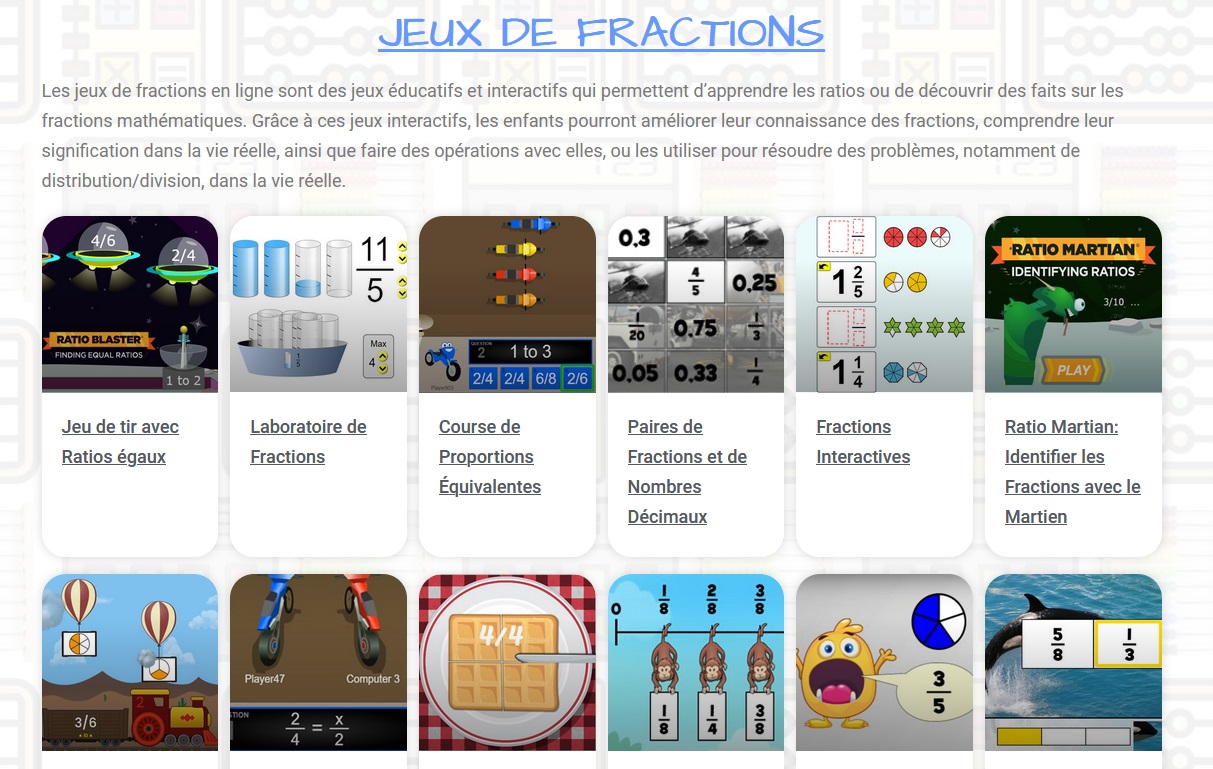 Les fractions – Ecole Primaire Jeanne d'Arc – Pacy-sur-Eure